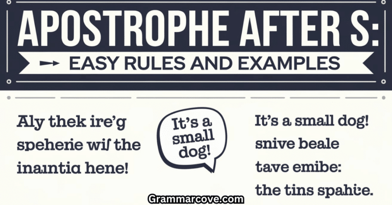 Apostrophe After S: Easy Rules and Examples - Grammar Cove